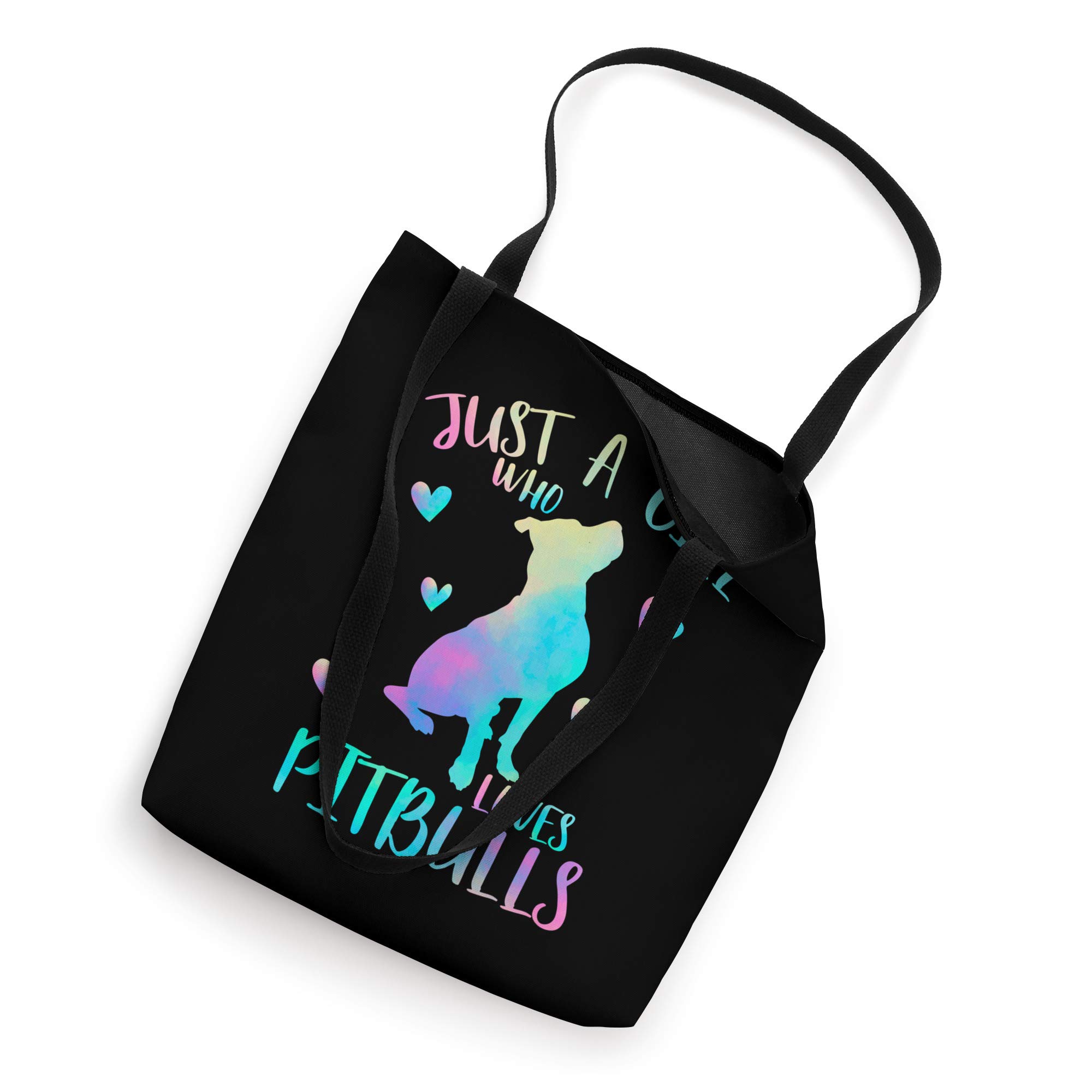 Just a Girl Who Loves Pitbulls Themed Cute Pitbull Lover Tote Bag