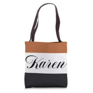 personalized name karen employee bridal birthday gifts tote bag