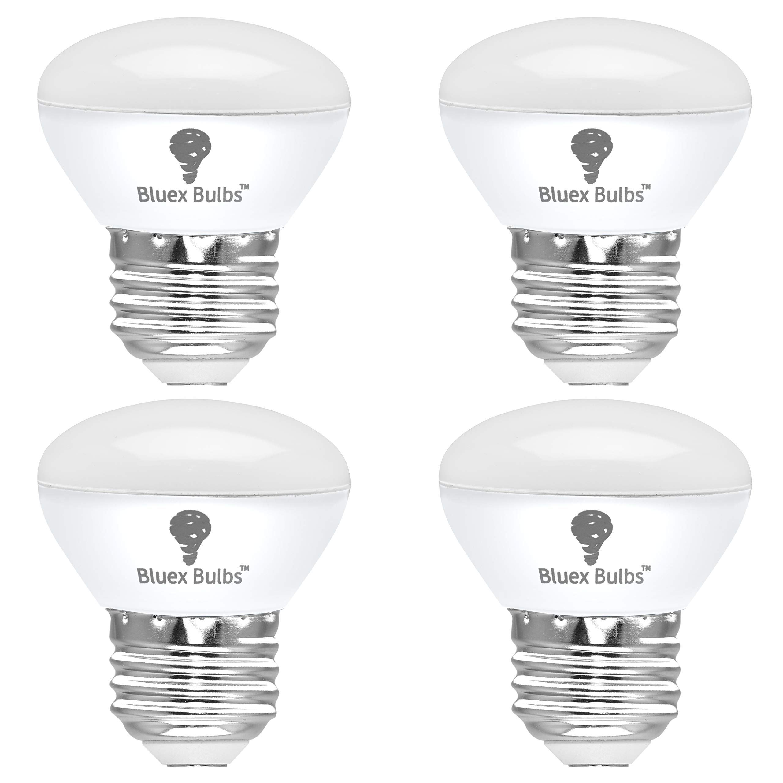 4 Pack R14 LED Bulb 4W E26 Base Mini Reflector Floodlight Light Bulb Dimmable 2700K Warm White - 40W Equivalent - Mini Light Bulbs, Short Light Bulbs, Curio Cabinet Light Bulb, R14 Bulb Flood Light