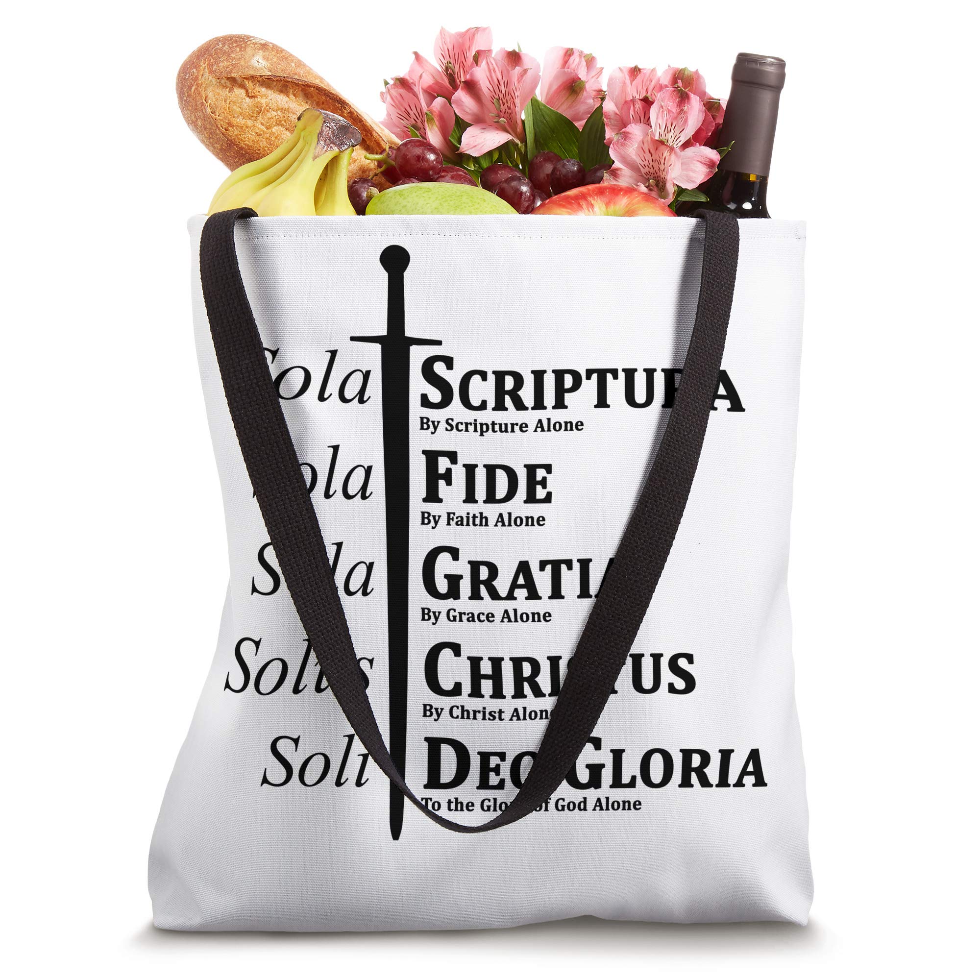 Five Solas Reformed Christian Tote Bag