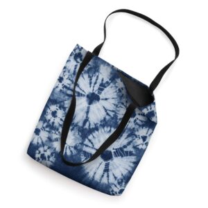 Indigo Blue Ikat Shibori Pattern Hippie Boho Tie Dye Tote Bag