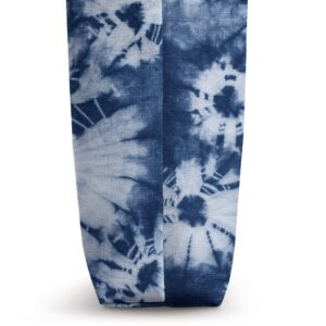 Indigo Blue Ikat Shibori Pattern Hippie Boho Tie Dye Tote Bag