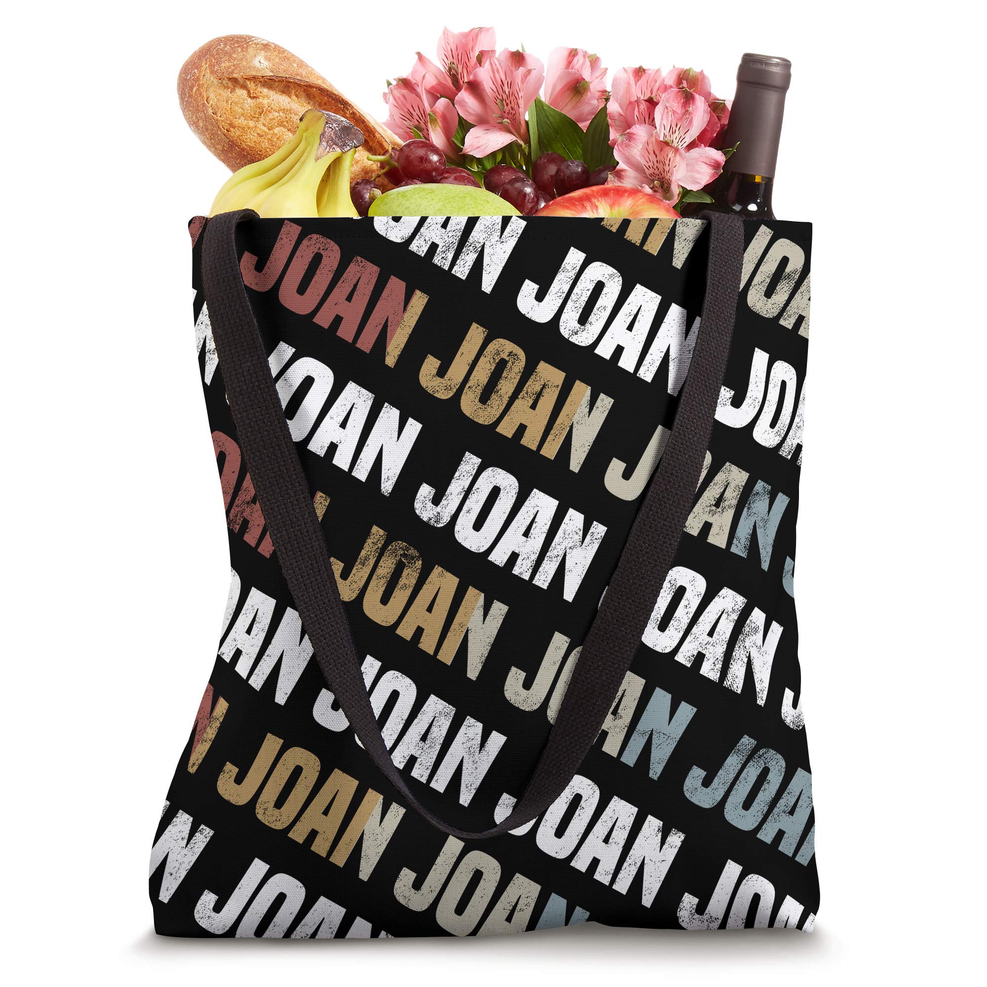 Vintage First Name Pattern Retro Forename Gift for Joan Tote Bag