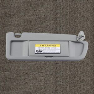 Dasbecan Clear Gray Right Passenger Side Sun Visor Compatible with Honda Civic 2006-2011 Replaces# 83230-SNA-A01ZC