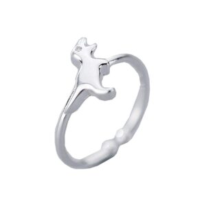 dinosaur s925 sterling silver ring for women girls men polished dragon animal expandable open finger rings adjustable fashion unisex jewelry christmas birthday dainty bff gifts