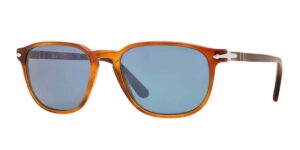 po3019s 96/56 55mm terra di siena/light blue square sunglasses for men + bundle with designer iwear eyewear kit