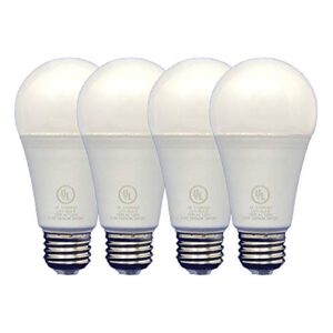 teklectric - daylight led light bulb 5000k 12w 720 lumens - 75 watt equivalent - a19 l.e.d. light bulb (4, 12 watts)