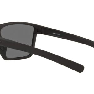 Native Eyewear Men's XD923 Wells XL Rectangular Sunglasses, Matte Black/Grey Polarized, 64 mm