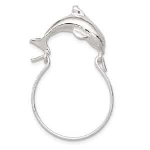 sterling silver dolphin charm holder qqc565