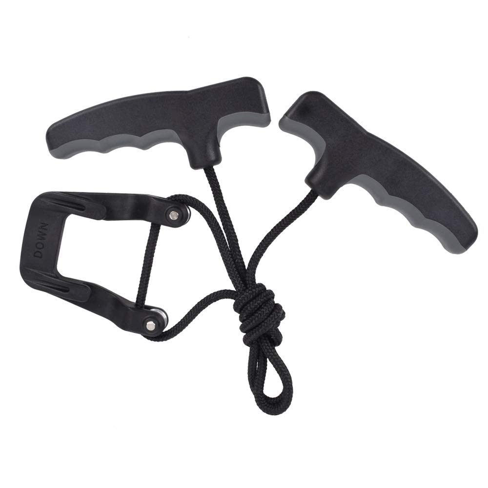 Compound Bow Crossbow Rope Cocking Device Pull Aid 4-Finger Silicone Wrapped Handle Hunting Shooting Assist Tool