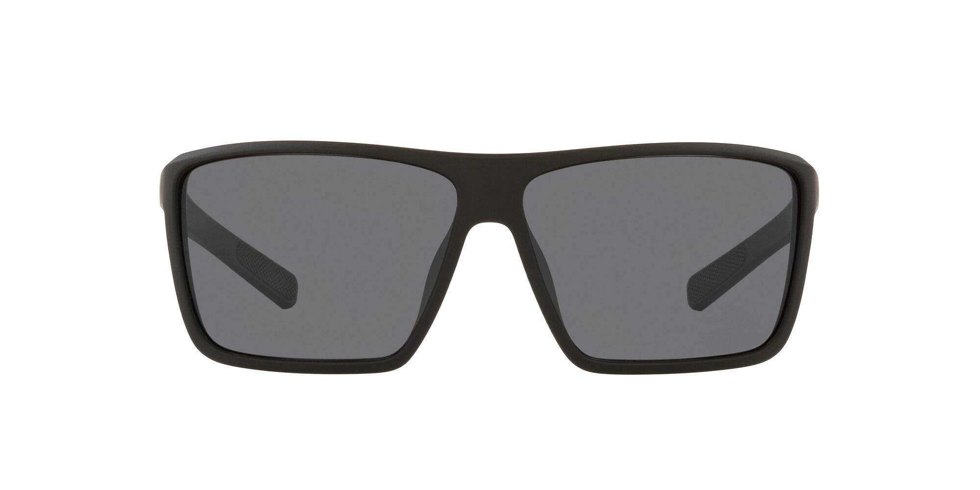 Native Eyewear Men's XD923 Wells XL Rectangular Sunglasses, Matte Black/Grey Polarized, 64 mm