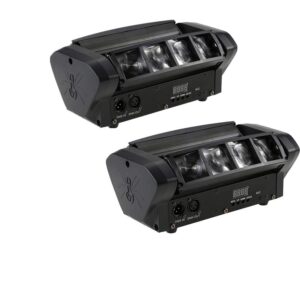 spider moving head light 8x10w leds beam dj lights rgbw sound activated and dmx-512 control for party pub disco show wedding event stage lighting (2pack)