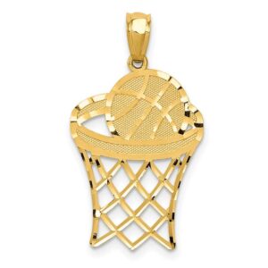 14k yellow gold basketball pendant qc4504