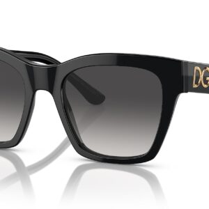 Dolce & Gabbana Women's Round Fashion Sunglasses, Black/Grey Gradient, One Size