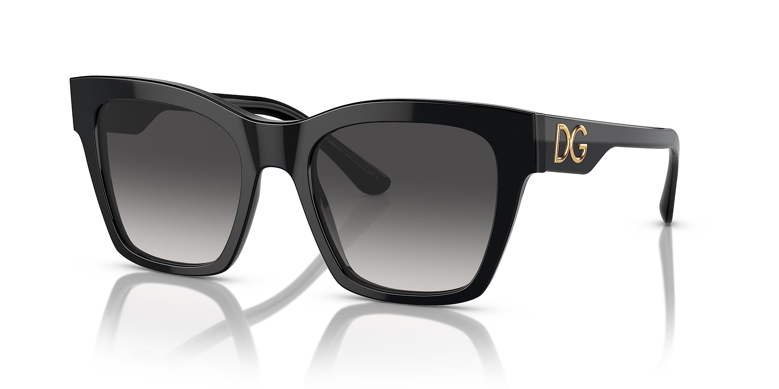 Dolce & Gabbana Women's Round Fashion Sunglasses, Black/Grey Gradient, One Size