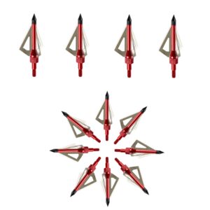 TIT-COYO 20 22 Inch Crossbow Bolts and Crossbow Broadheads Set Carbon Crossbow Arrows for Hunting and Outdoor Practice, 12pcs Red Arrows 12pcs Broadheads(24 Pack) (20)