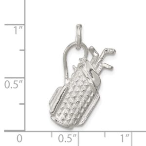 Sterling Silver Golf Bag Charm QQC749