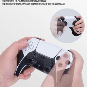 HOTLINEGAMES 2.0 Plus Anti-Skid Controller Grip Compatible with PS5 Dualsense Controller, Textured Soft Skin Kit, Pre-Cut, Easy to Apply, Sweat-Absorbent (for Handle Grips+Buttons+Triggers)