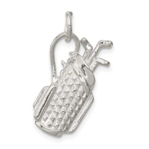 Sterling Silver Golf Bag Charm QQC749