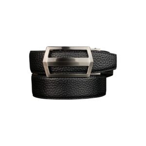 men's belt, nexbelt ratchet leather texture classic colour pitch black v.4 golf belt