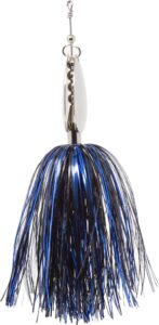 tooth shield tackle chubby musky bucktail (back the blue) law enforcement edition muskie pike double 8 inline spinner musky lures baits tackle