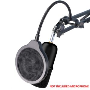 HyperX SoloCast Mic Pop Filter - Professional 4 Inch 3 Layers Metal Windscreen Pop Screen Compatible with HyperX SoloCast Microphone by YOUSHARES