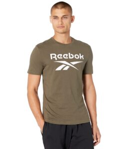 reebok men's standard ri big logo tee, army green, x-large