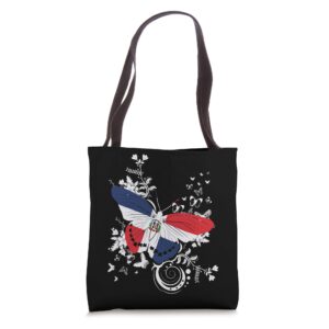 dominican republic butterfly flag proud dominicana tote bag