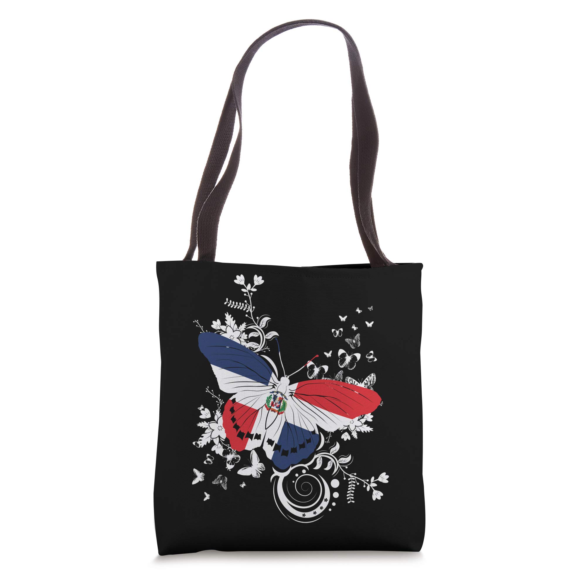 Dominican Republic Butterfly Flag Proud Dominicana Tote Bag