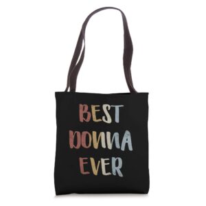 best donna ever retro vintage first name gift tote bag