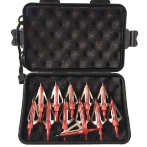 TIT-COYO 20 22 Inch Crossbow Bolts and Crossbow Broadheads Set Carbon Crossbow Arrows for Hunting and Outdoor Practice, 12pcs Red Arrows 12pcs Broadheads(24 Pack) (20)