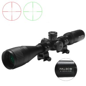 FALSCO Hunting Rifle Scope 4-16x42 Full Dynamics,Red and Green Illuminated Reticle Air Rifle Scope with Free Mount and Lenses Covers