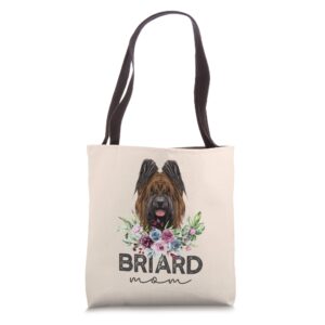 briard gifts dog mom tote bag