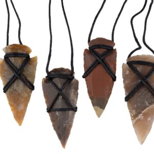 KVK Crystals Stone Arrowhead Pendant Necklace