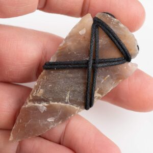 KVK Crystals Stone Arrowhead Pendant Necklace