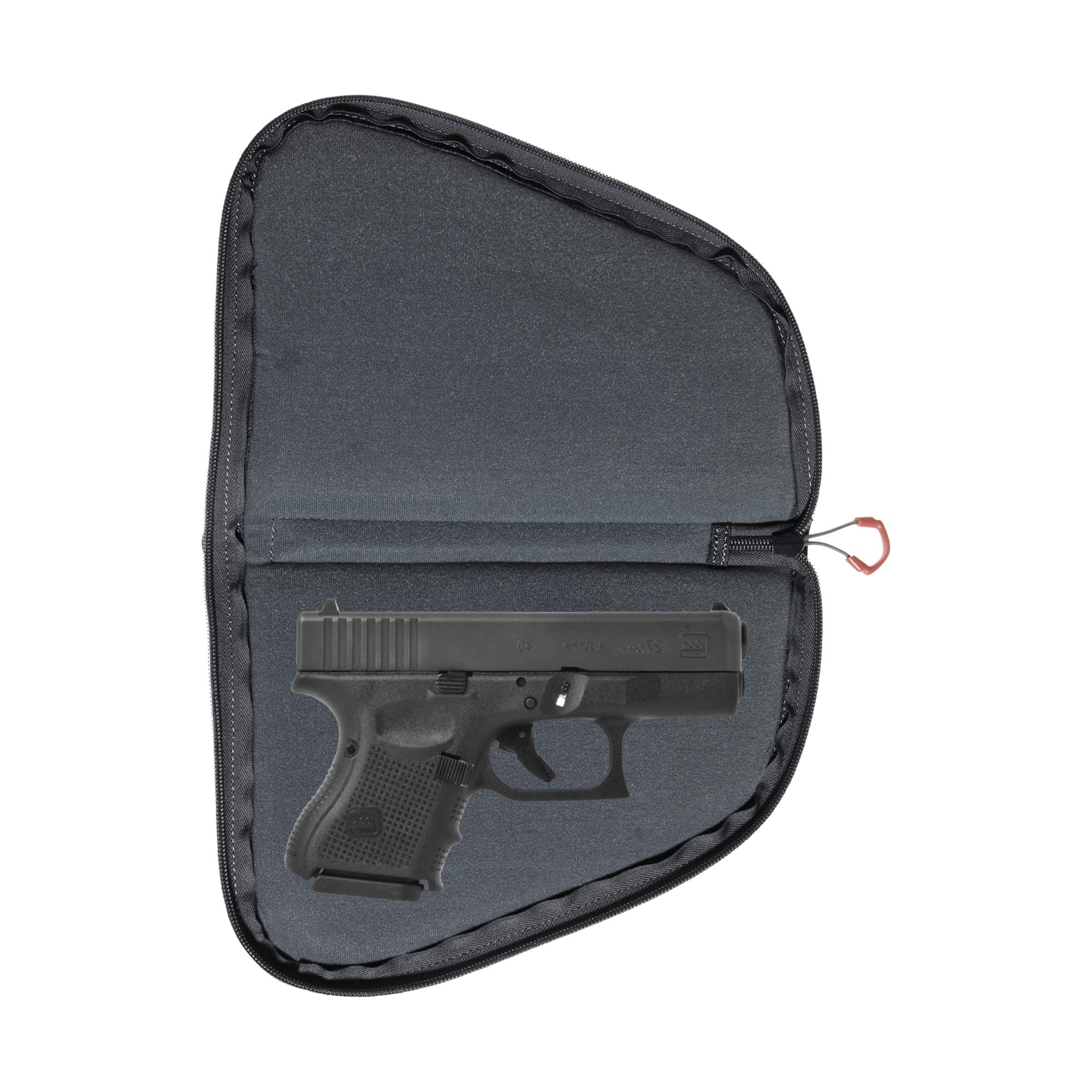 Allen Company 9" Auto-Fit 2.0 Handgun Case, Gray/Red