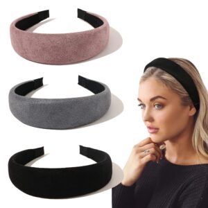 ivyu headbands for women head bands - fashion womens headband diademas para mujer de moda hair accessories hairbands for girls no slip cute black pink gray headband gift for women