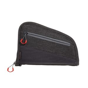 allen company 9" auto-fit 2.0 handgun case, gray/red