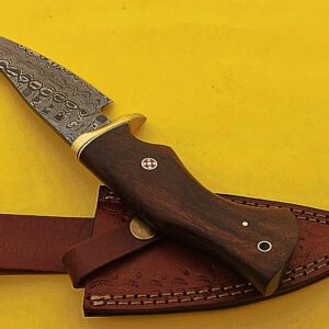 Smart & Sharp Custom Handmade Damascus Steel Hunting Knife / Bowie Knife SS-17373(Rose Wood) (Rose wood)