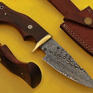 Smart & Sharp Custom Handmade Damascus Steel Hunting Knife / Bowie Knife SS-17373(Rose Wood) (Rose wood)