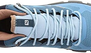 Salomon Women's Predict Hike MID Gore-TEX Hiking Boots for Women, Mocha Mousse/Blue/Blue, 8