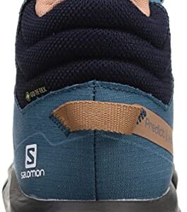 Salomon Women's Predict Hike MID Gore-TEX Hiking Boots for Women, Mocha Mousse/Blue/Blue, 8