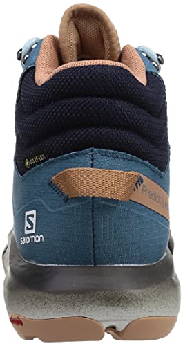 Salomon Women's Predict Hike MID Gore-TEX Hiking Boots for Women, Mocha Mousse/Blue/Blue, 8