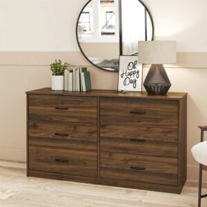 Mainstay/ Classic 6 Drawer Dresser, Walnut