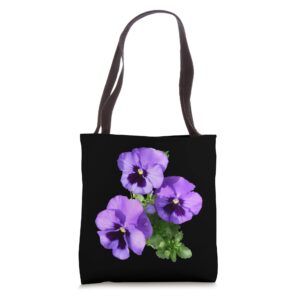 vintage pansies flowers gardener & pansy lover tote bag