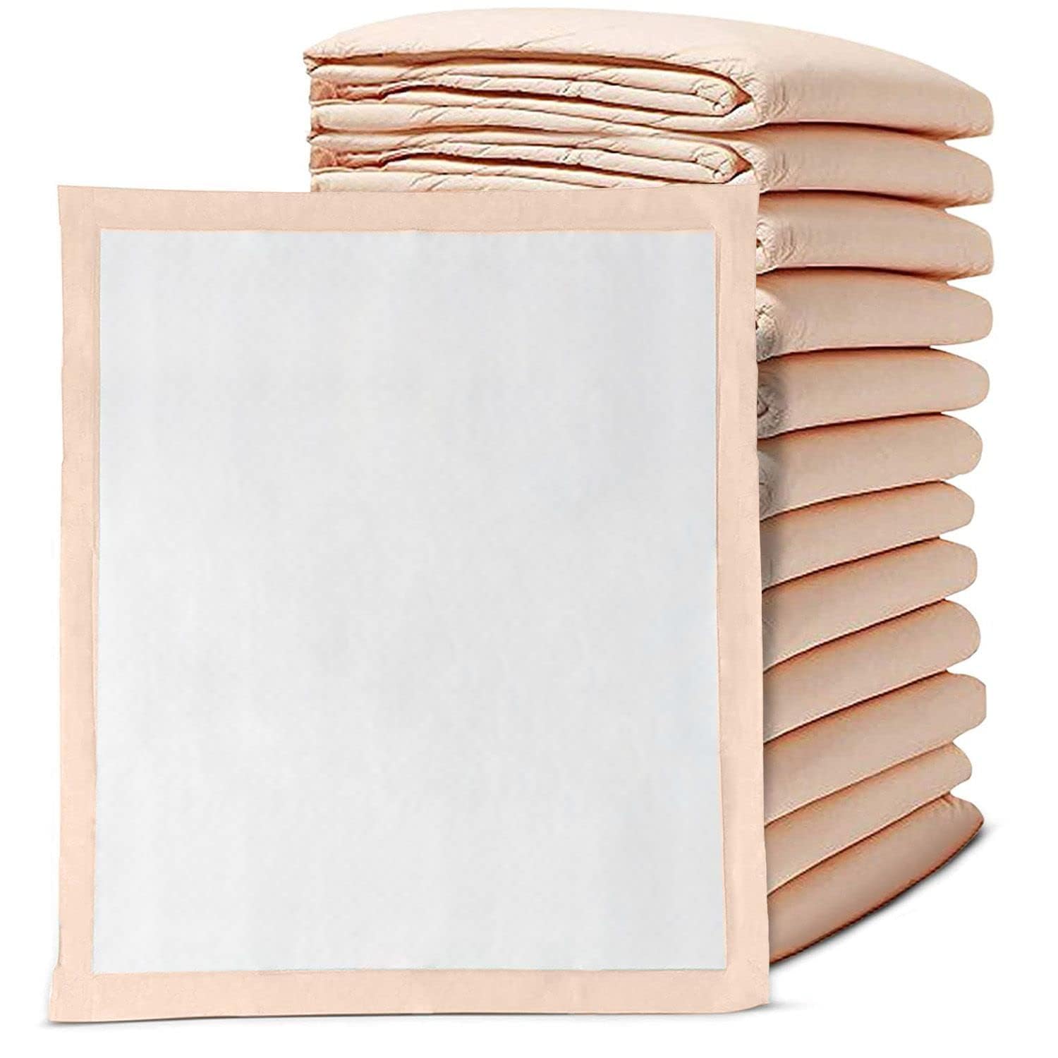 Premium Disposable Chucks Underpads 100 Count, 30" x 36" - Highly Absorbent Bed Pads for Incontinence and Senior Care - Peach Color - Leak Proof Protection - Bulk Case Pack