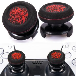 playrealm fps thumbstick extender & printing rubber silicone grip cover 2 sets for ps5 dualsenese & ps4 controller (great old ones)