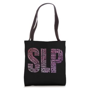 speech therapist gift speech language pathologist slp tote bag