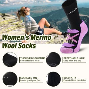 Merino Protect Merino Wool Socks for Women Winter Hiking Hunting Cycling Boot Socks Soft Cushion Warm Casual Thermal Socks