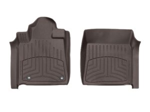 weathertech floorliner hp custom fit floor mats for toyota sequoia, tundra - 1st row (474081im), cocoa